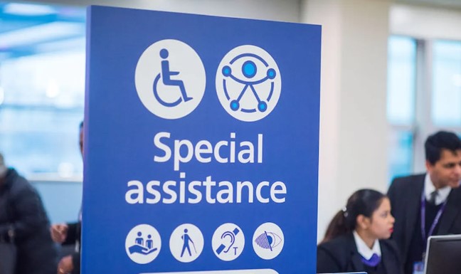 What happens if you book special assistance at airports?