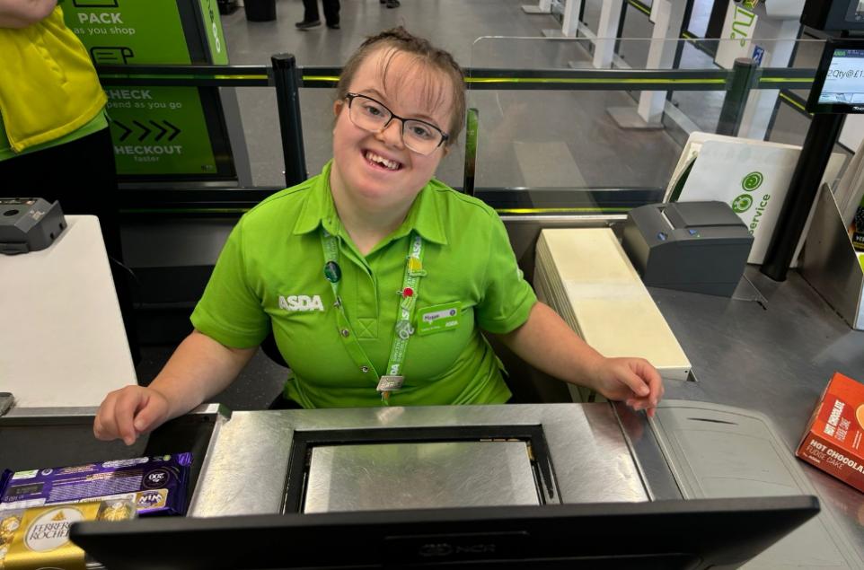 Disabled woman achieves her dream supermarket role