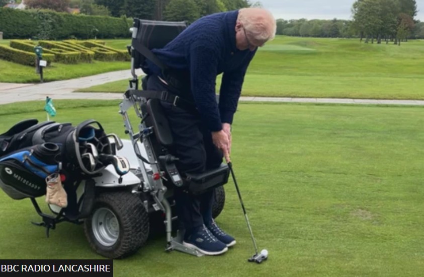Golf club launches fundraiser to buy power wheelchair for disabled member